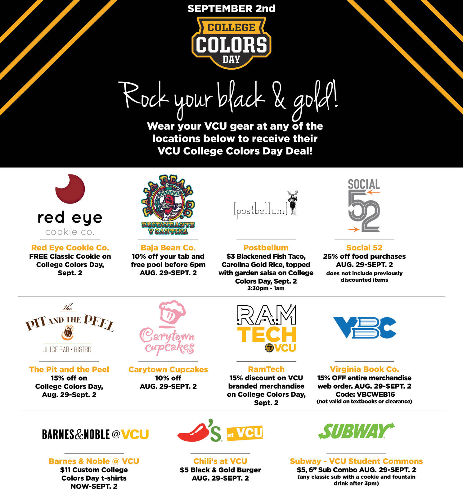 Black and gold runs deep this College Colors Day - VCU News - Virginia ...